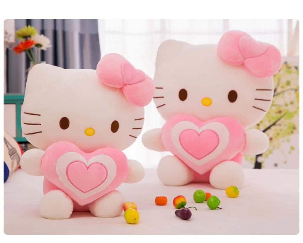Hello Kitty pluche met hartje - knuffel • Mijn Knuffel