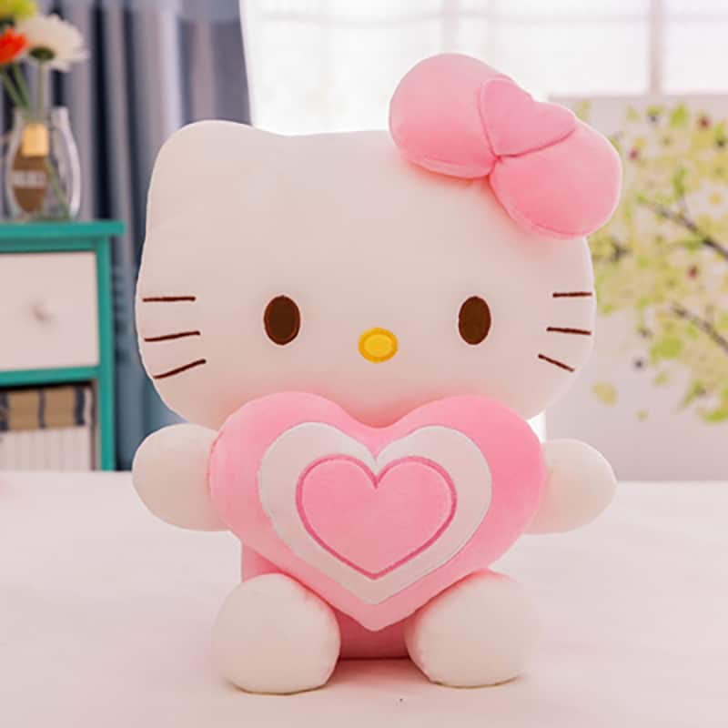 Hello Kitty pluche met hartje - knuffel • Mijn Knuffel