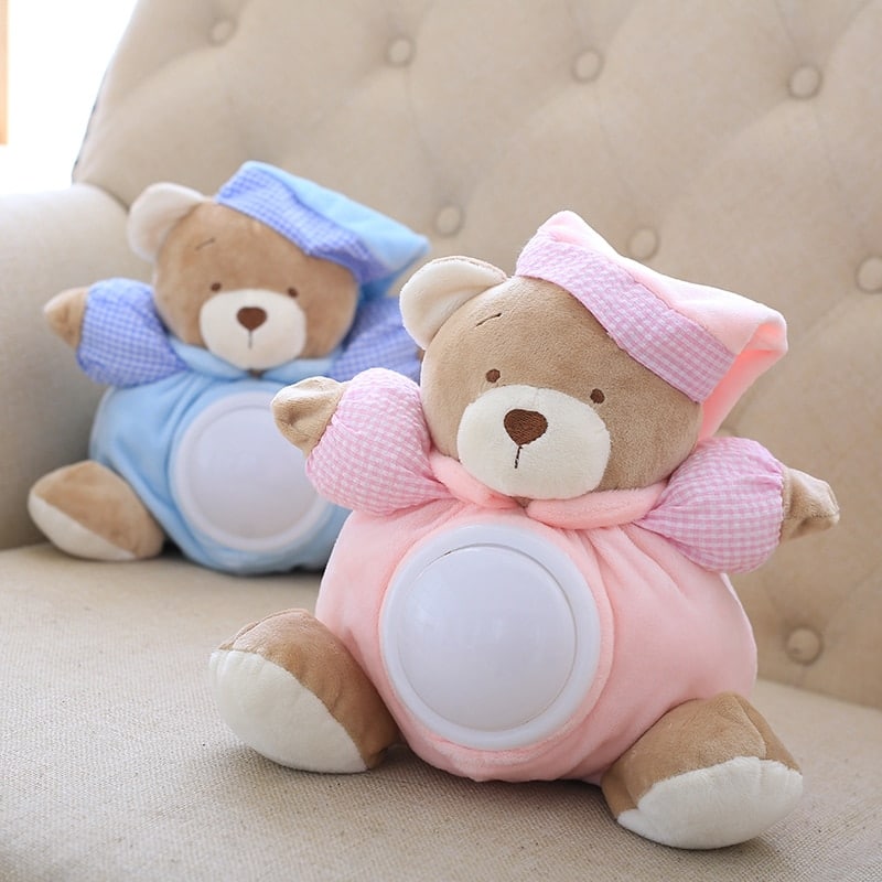 Muzikale teddybeer witte ruis - knuffel • Mijn Knuffel