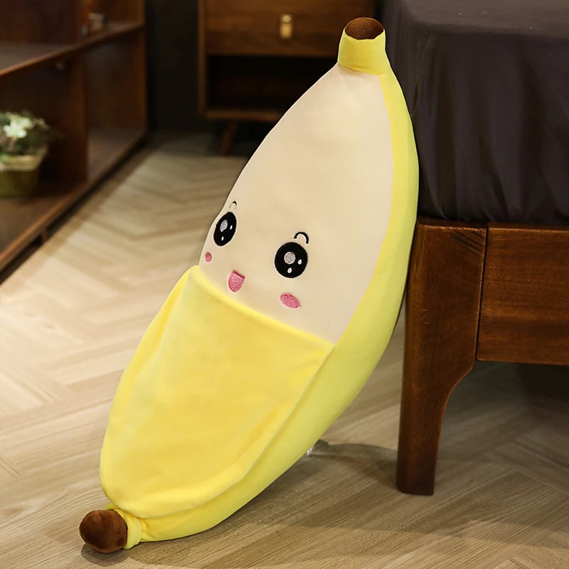 Bananen pluche kussen voor kinderen - knuffel • Mijn Knuffel