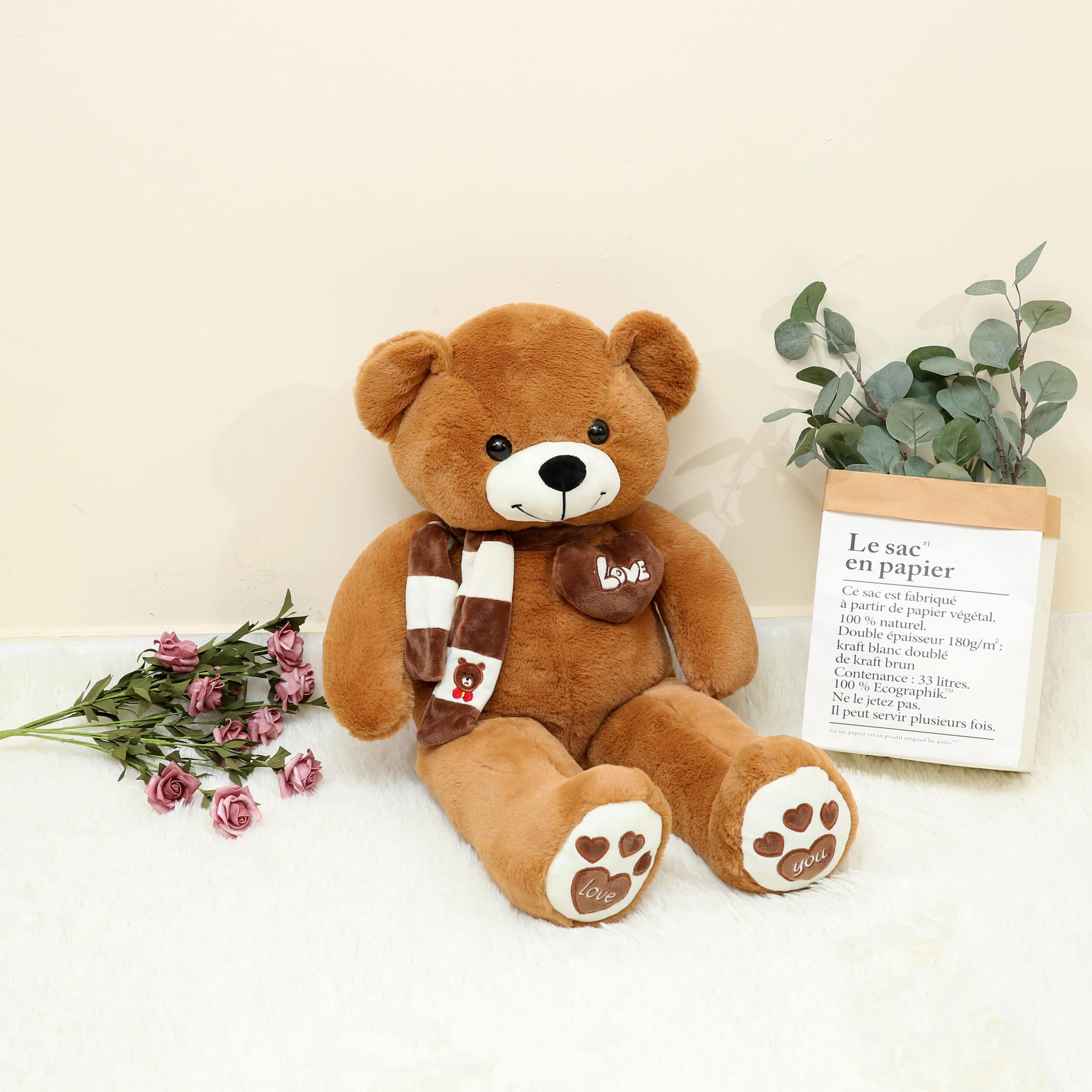 Bruine teddybeer Love- knuffel • Mijn Knuffel