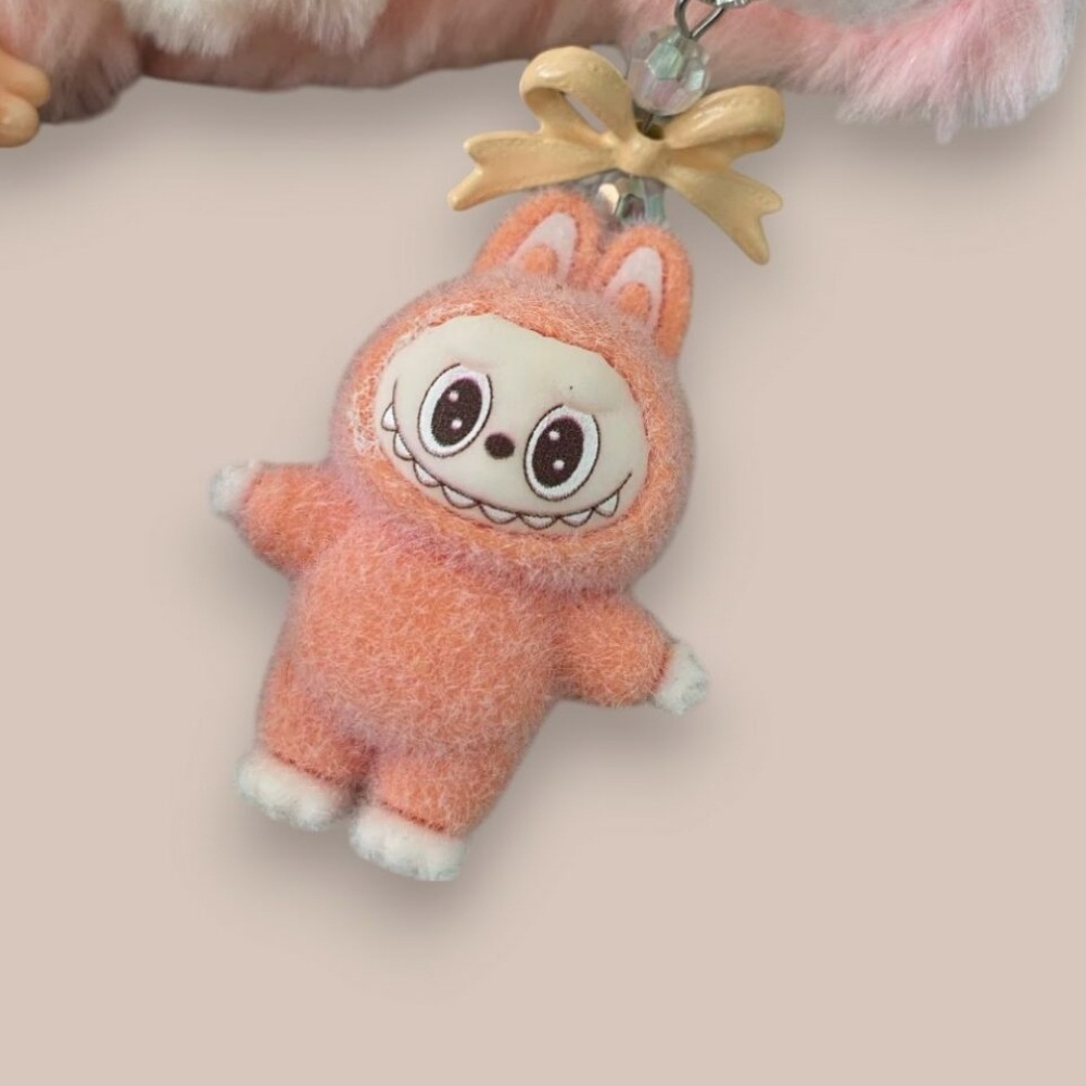 Labubu-stijl pluche mini sleutelhanger • Mijn Knuffel