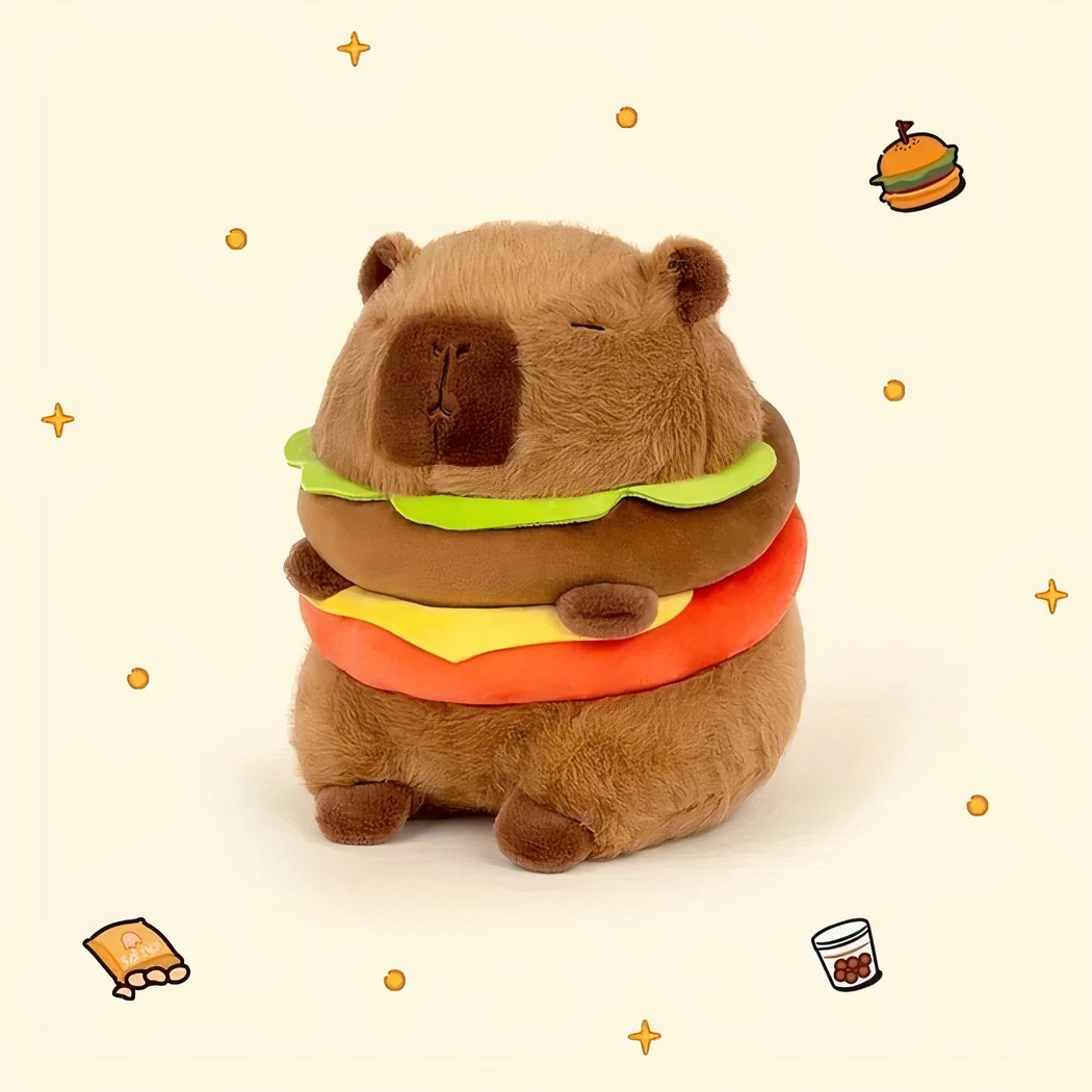 Capibara knuffel hamburger • Mijn Knuffel